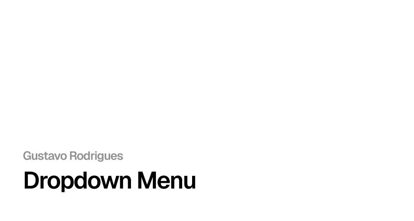 Dropdown Menu Dropdown Menu