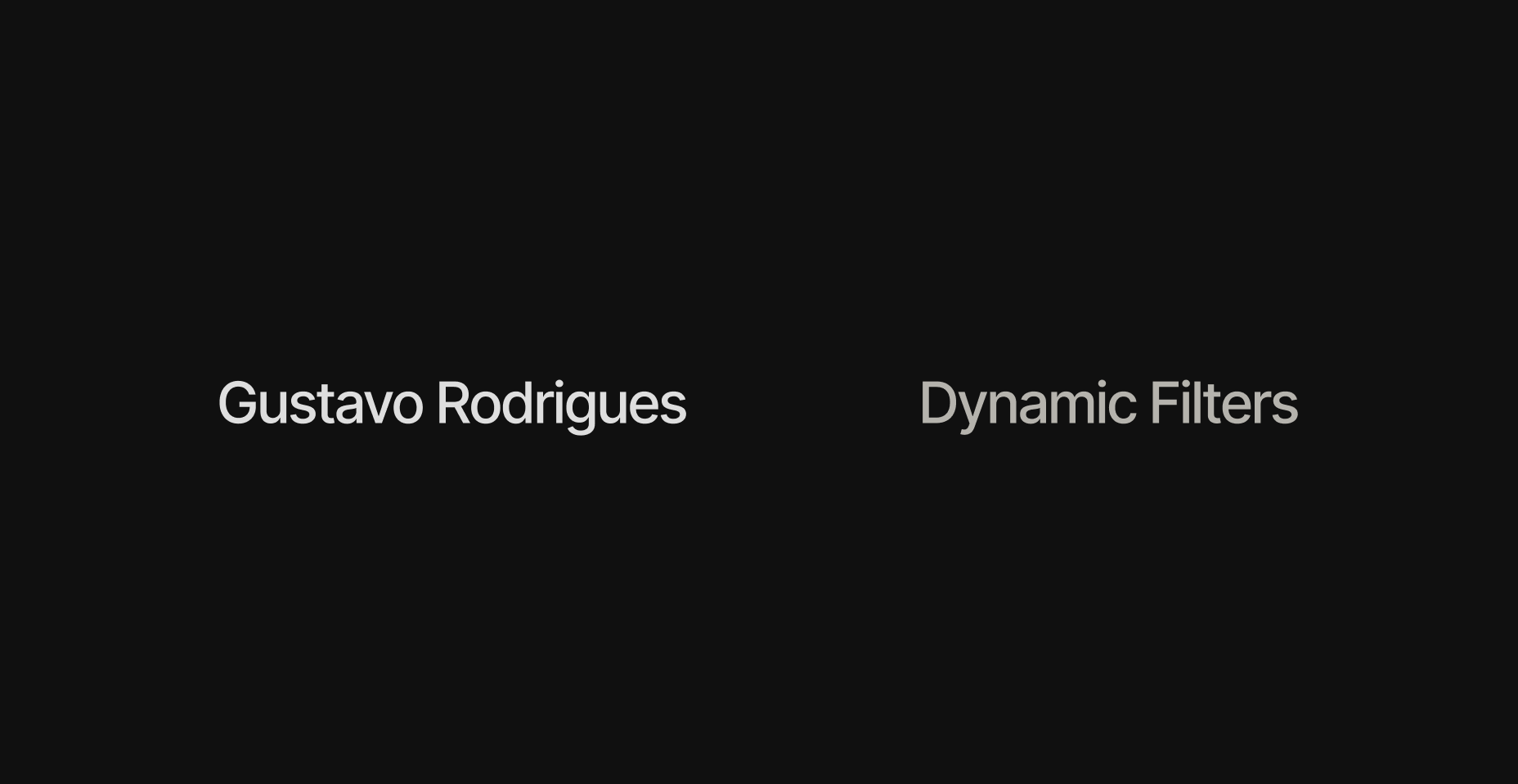Dynamic Filters